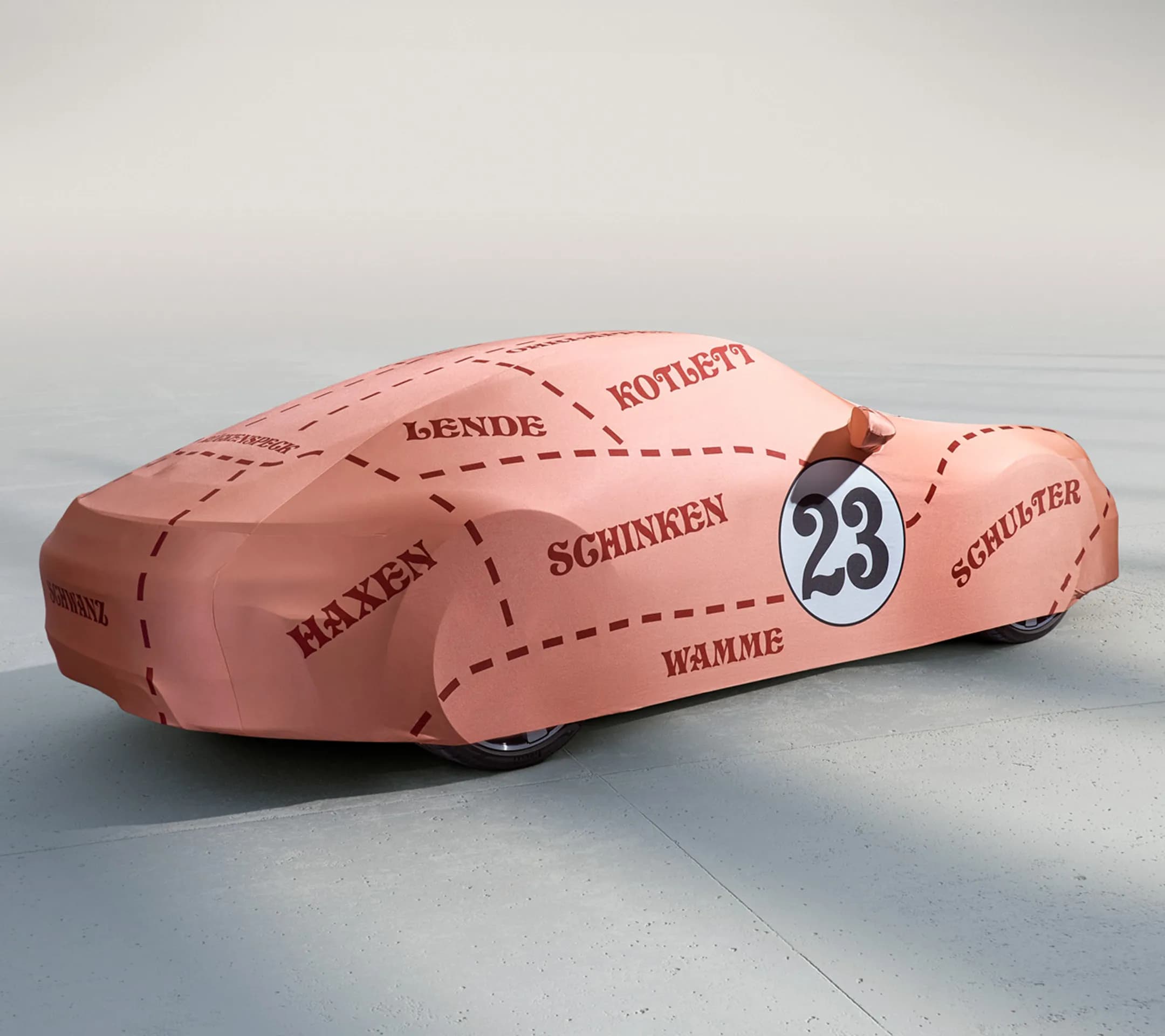 Indoor car cover "Pink Pig" design - 911 (992) | PORSCHE SHOP